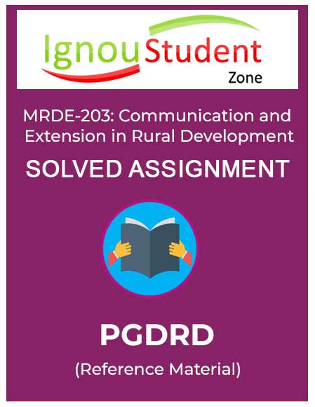 IGNOU MRDE 203 Solved Assignment 2024-25
