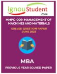 IGNOU MMPC 009 Solved Question Paper June 2025
